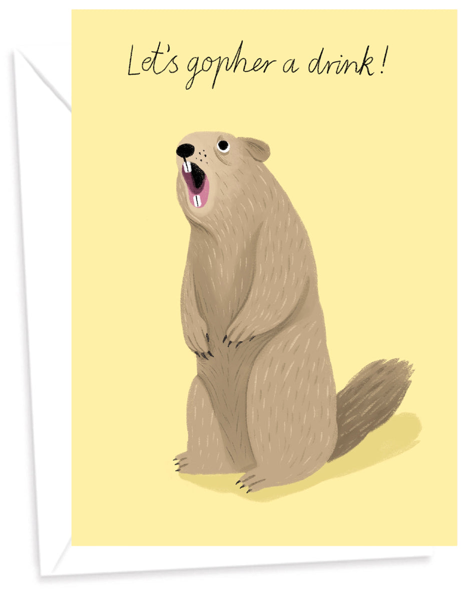 Let's gopher a drink! – Cat MacInnes Illustration