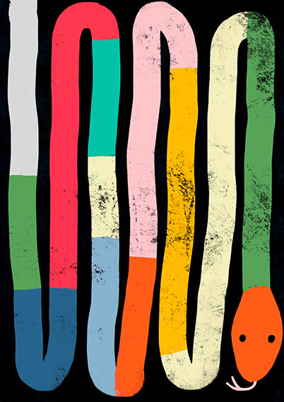 Stripy Snake Wrap – Cat MacInnes Illustration